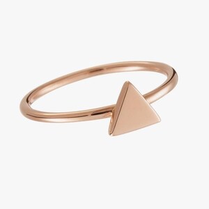 Tiny Triangle Ring - Gold Ring - Stacking Ring - Minimalist Ring ...