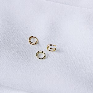 Double Helix Hoop, Sterling Silver Helix Piercing, Conch Hoop, Tiny ...