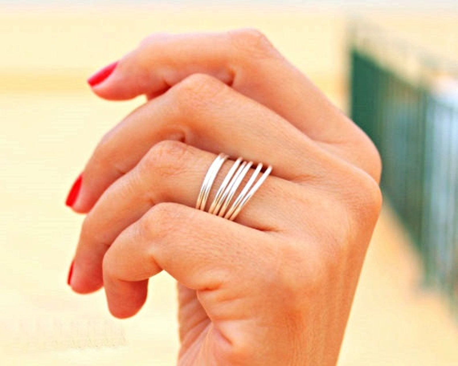 Minimalist Sterling Silver Ring Simple Plain Silver Ring - Etsy