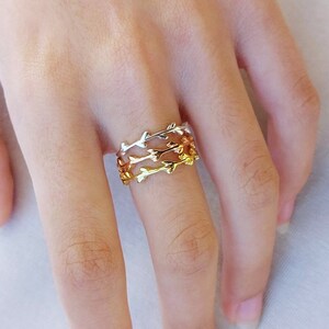 Leaf Nature Ring, Dainty Gold Ring, Minimalist Ring - Etsy