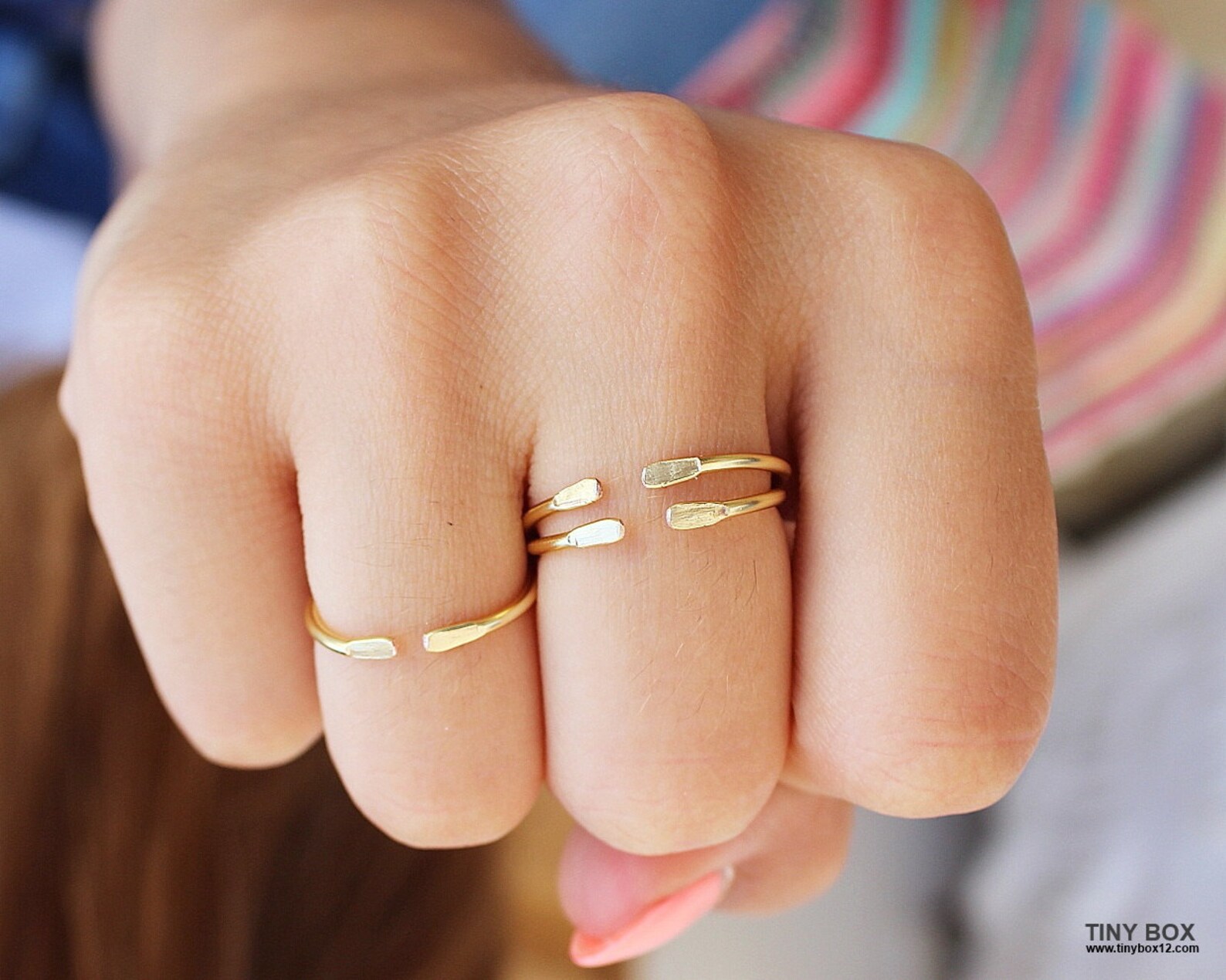 Open Ringstacking Ring Adjustable Gold Ringsopen Gold - Etsy