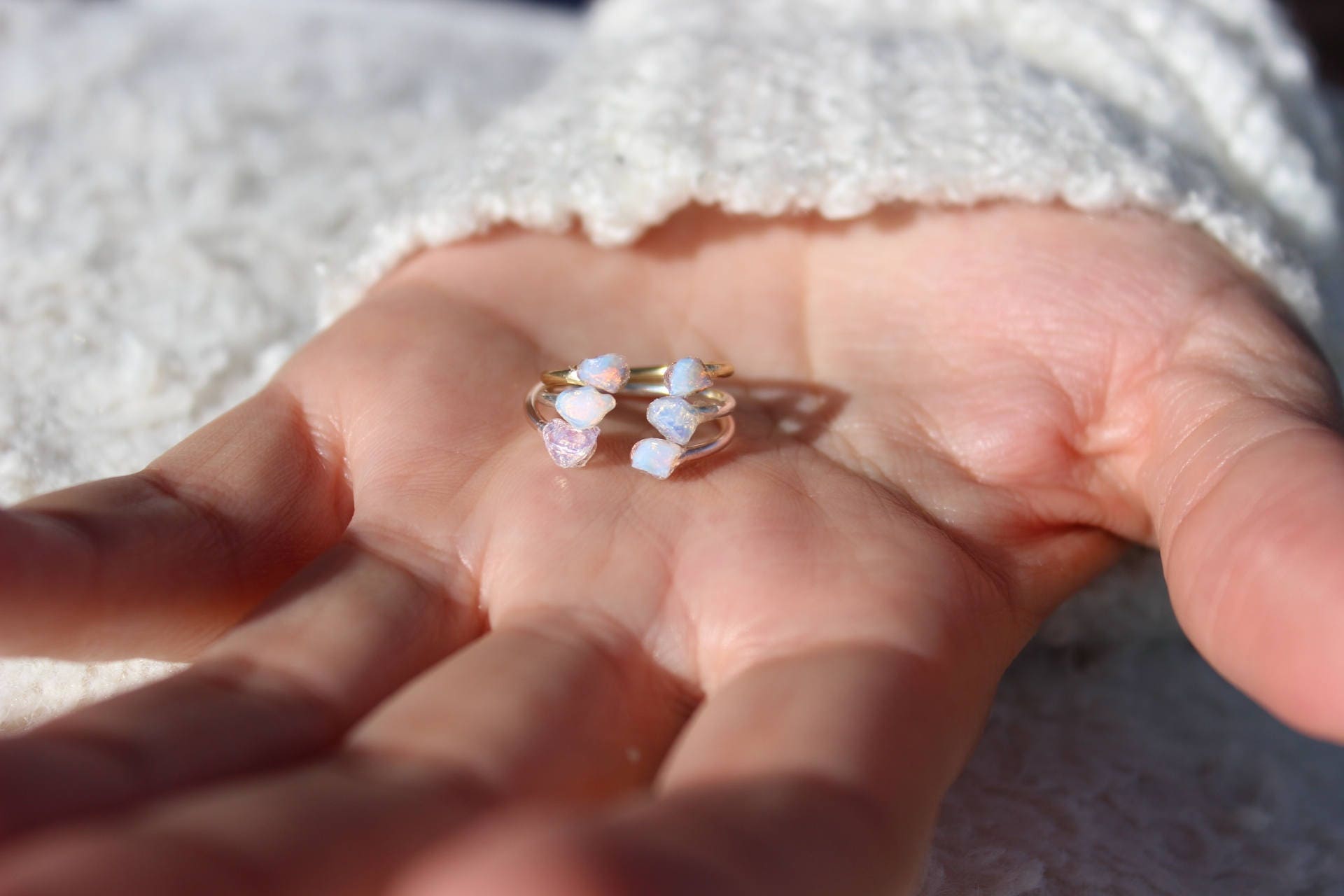 Opal Engagement Ring Personalized Gift Boho Wedding | Etsy