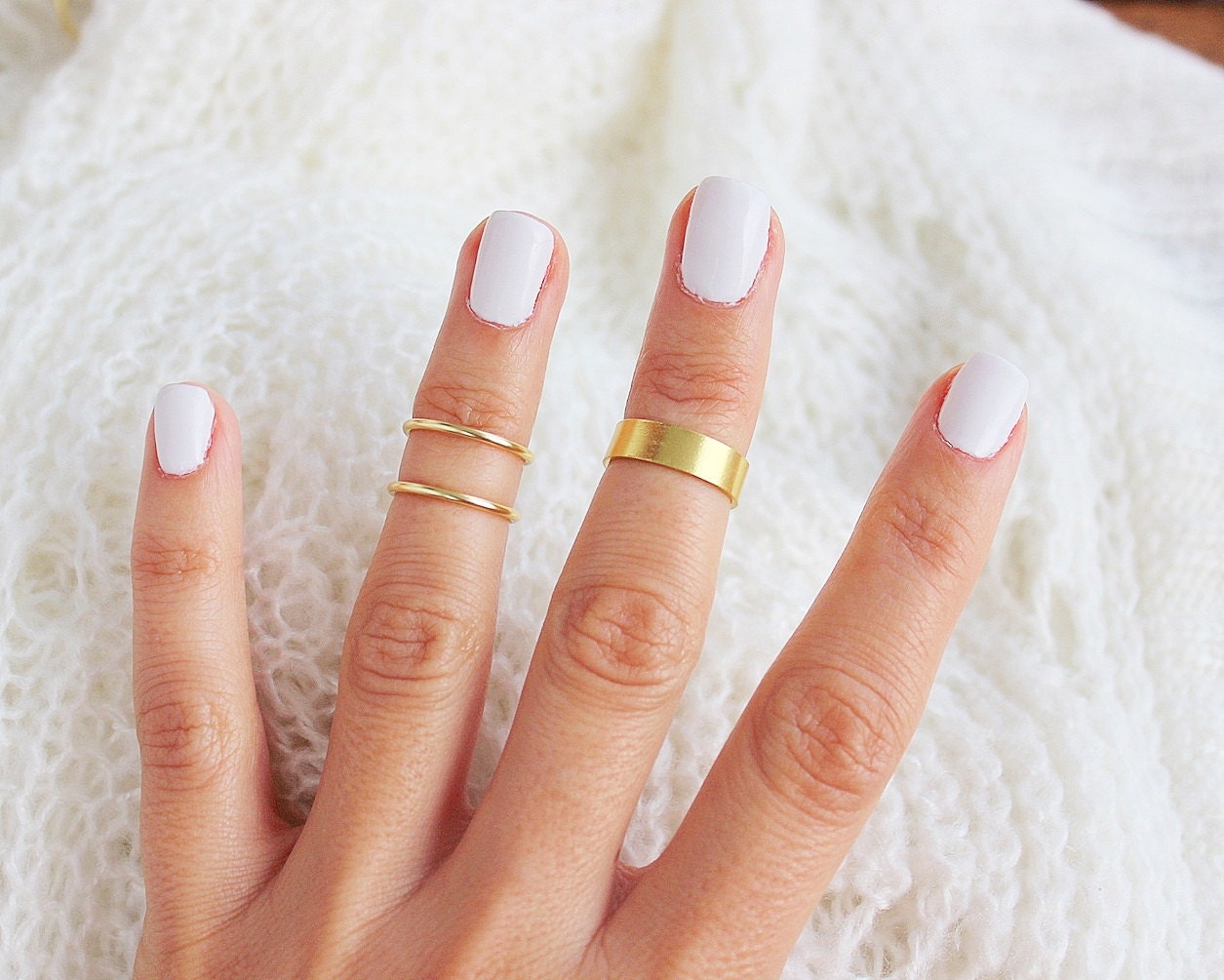 New Gold Knuckle Ring Set of 3 Above the Knuckle Rings | Etsy