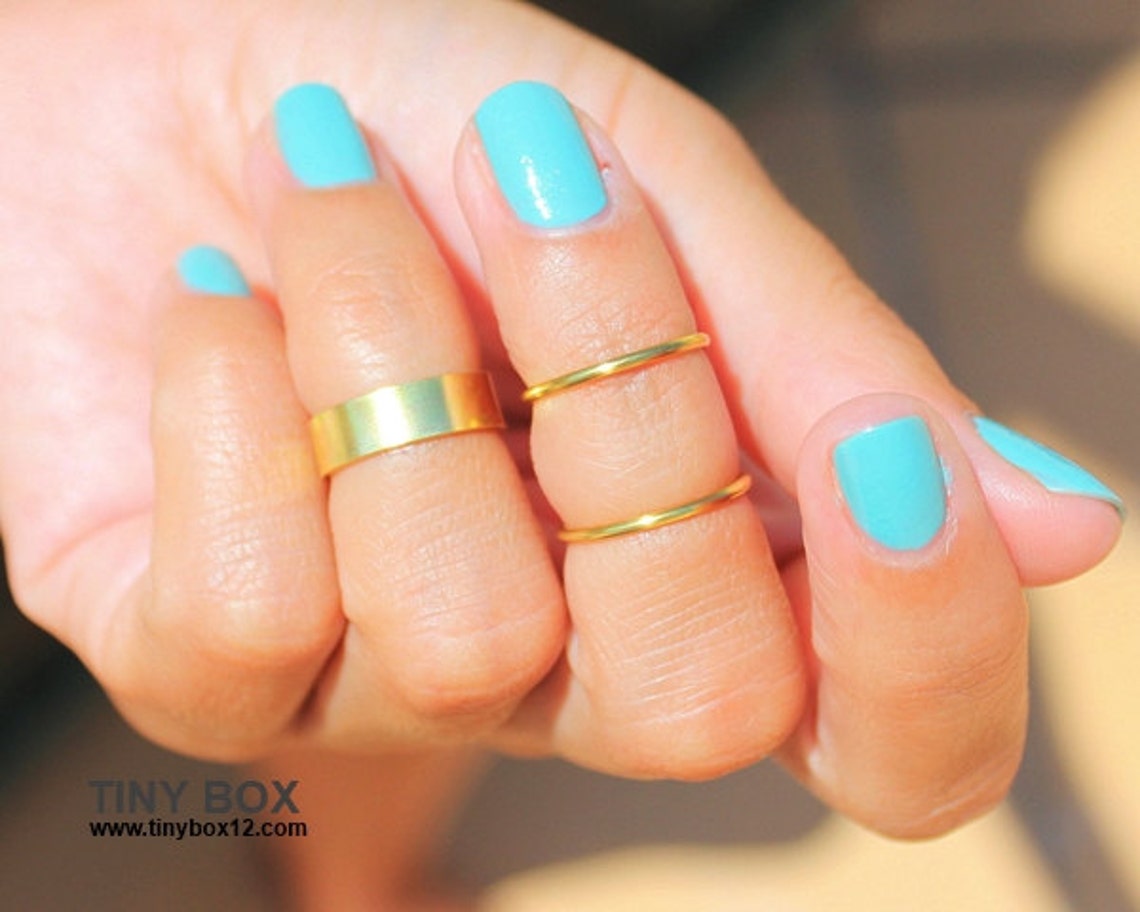 New Gold Knuckle Ring Set of 3 Above the Knuckle Rings | Etsy