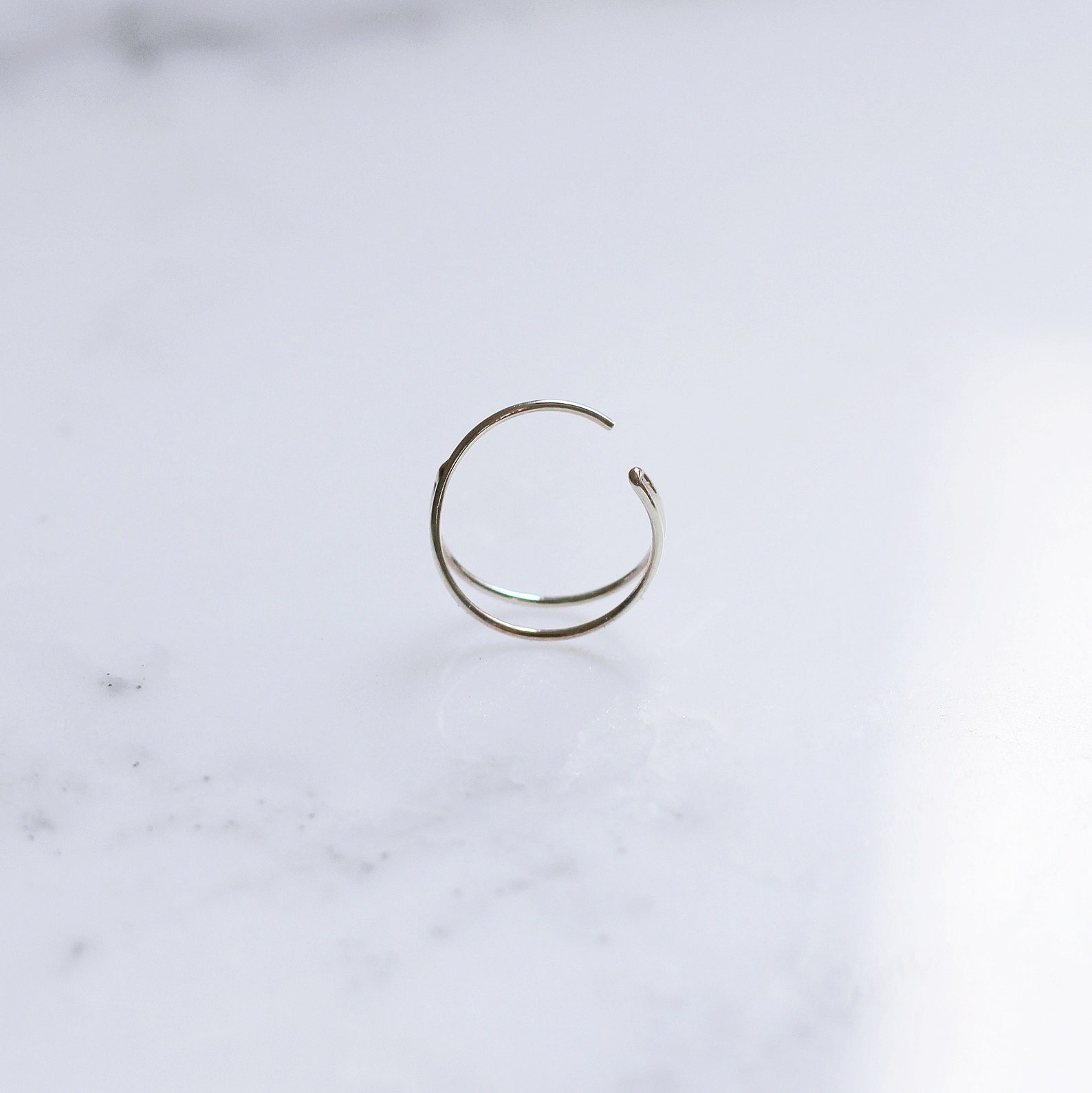 Double Helix Piercing Helix Earring Hoop Tiny Cartilage | Etsy