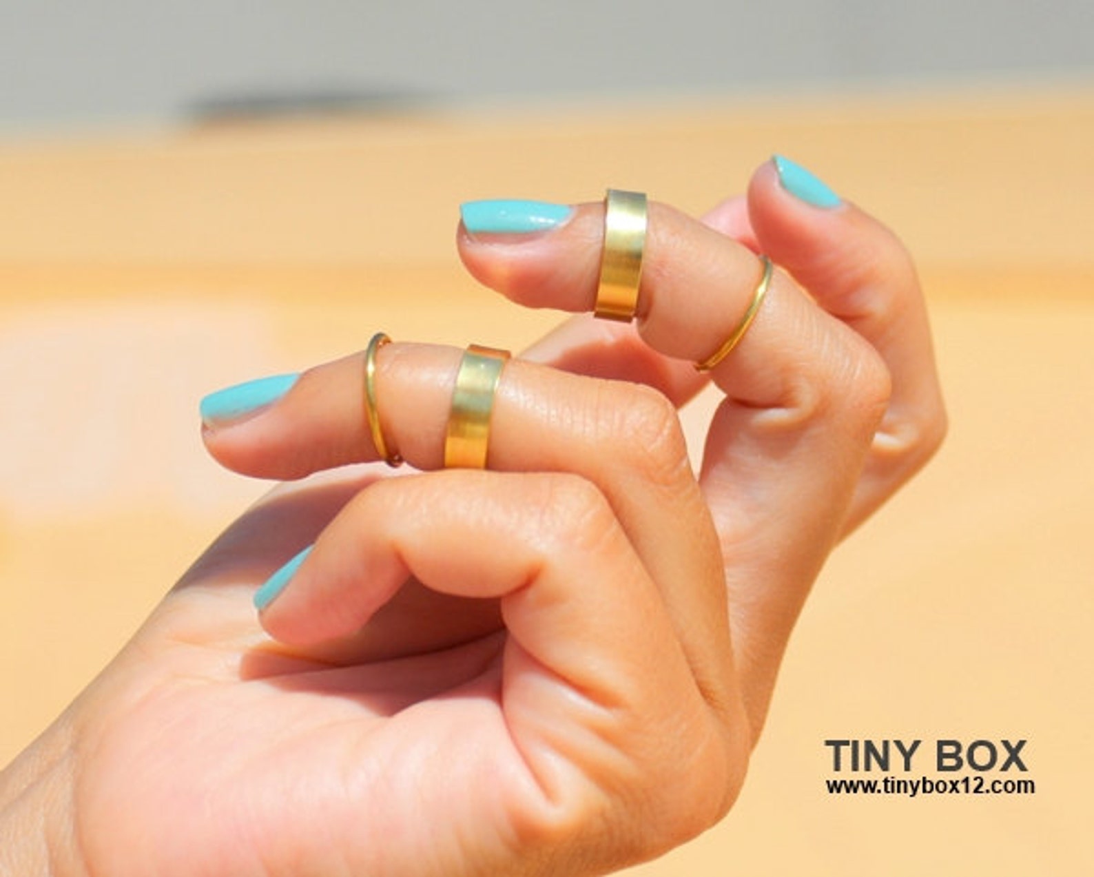 Gold Knuckle Ring Midi Ring Stackable Ring Set Gold Ring - Etsy