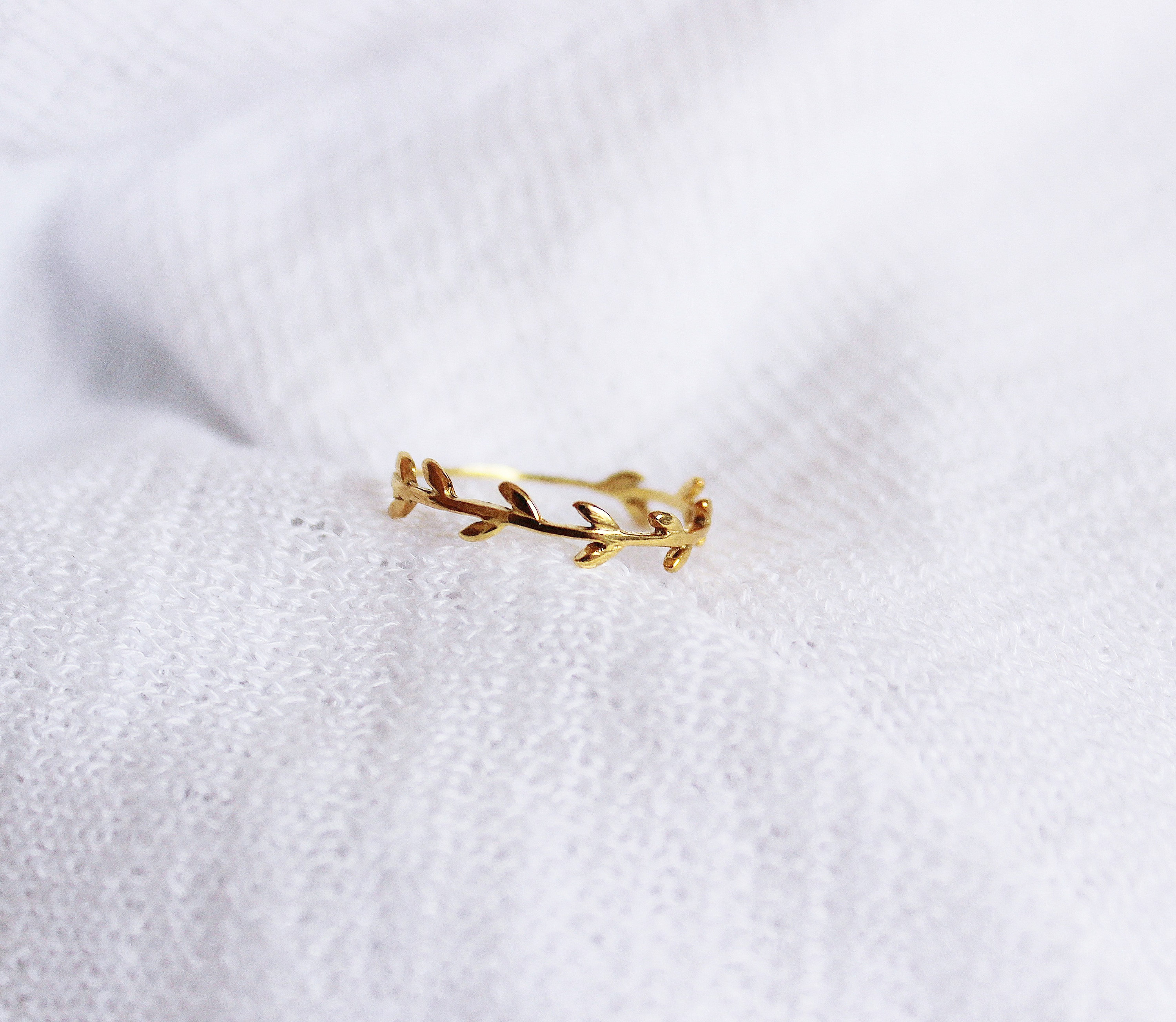 Leaf Nature Ring Dainty Gold Ring Minimalist Ring | Etsy