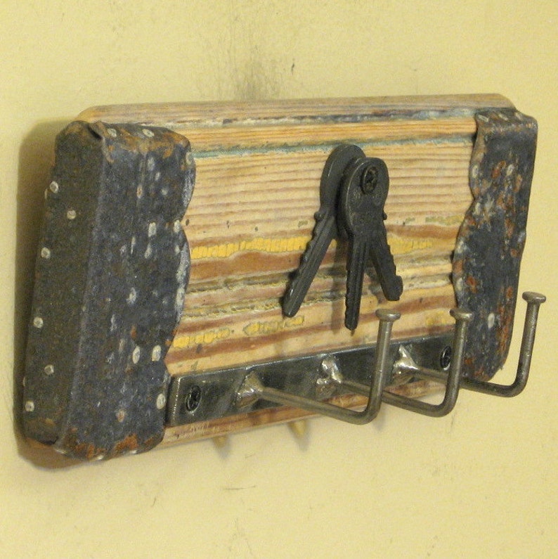 Shabby Chic Wall Key Holder With Three Upcycled Vintage Keys Key Rack ...