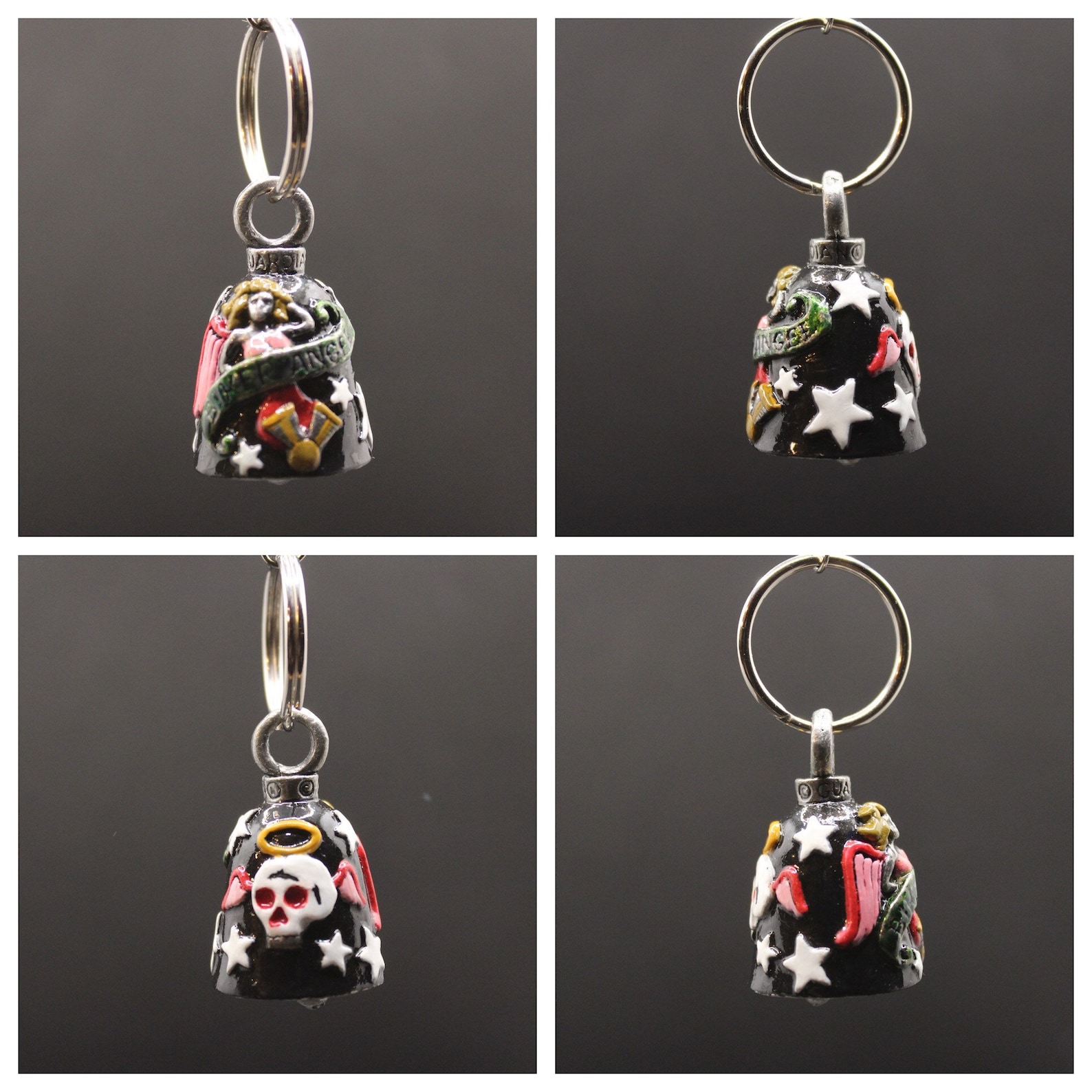 Biker Angel Hand Painted Motorcycle Guardian Bell - Mb-5888-biker Angel ...