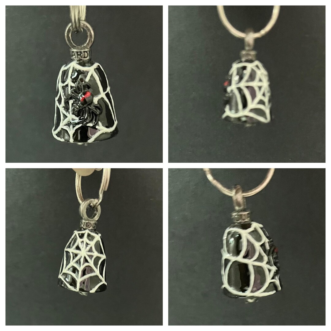 Black Widow Spider Hand Painted Guardian Bell – Good Luck Charm for ...