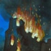 Dark Age, Medieval Castle, Fire, Flames, Dragon, Night, Sky, Black ...