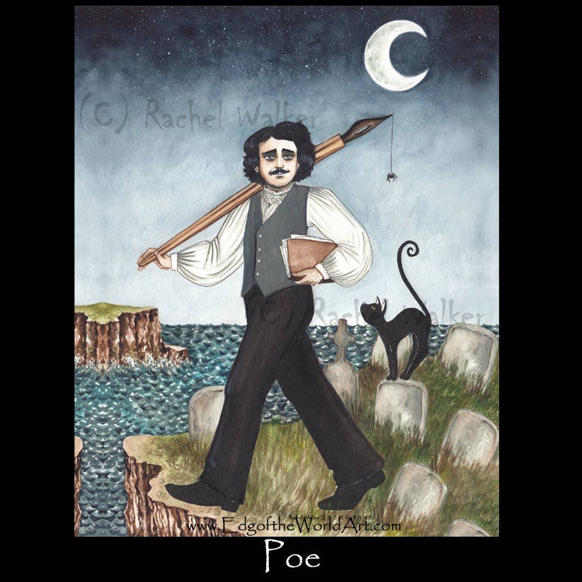Edgar Allan Poe, the Fool, Tarot Card, Black Cat, Writer, Gothic ...