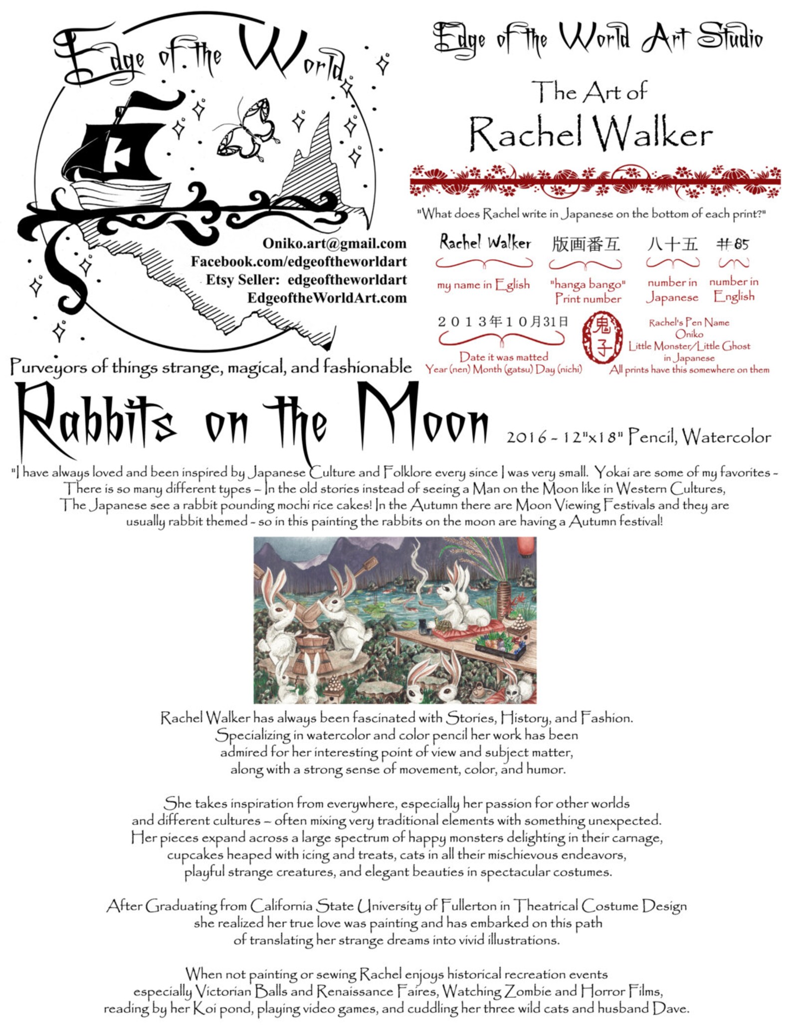 Rabbits on the Moon, Mochi, Moon Viewing, Otsukimi, Jugoya, Yokai ...