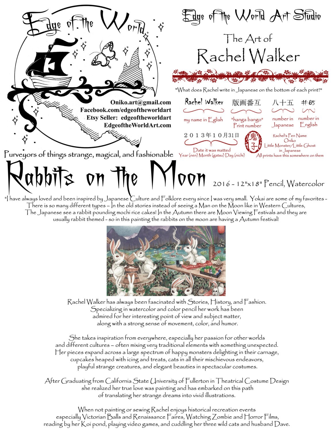 Rabbits on the Moon, Mochi, Moon Viewing, Otsukimi, Jugoya, Yokai ...