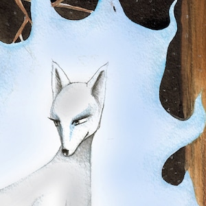 Kitsune, Japanese Fox Spirit, Yokai, Demon, Fire, Three Tails, Nine ...