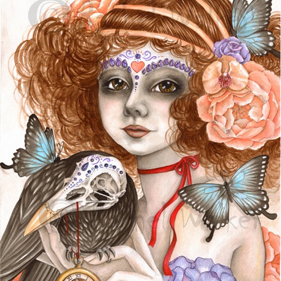 Beautiful Dead Woman Drawing