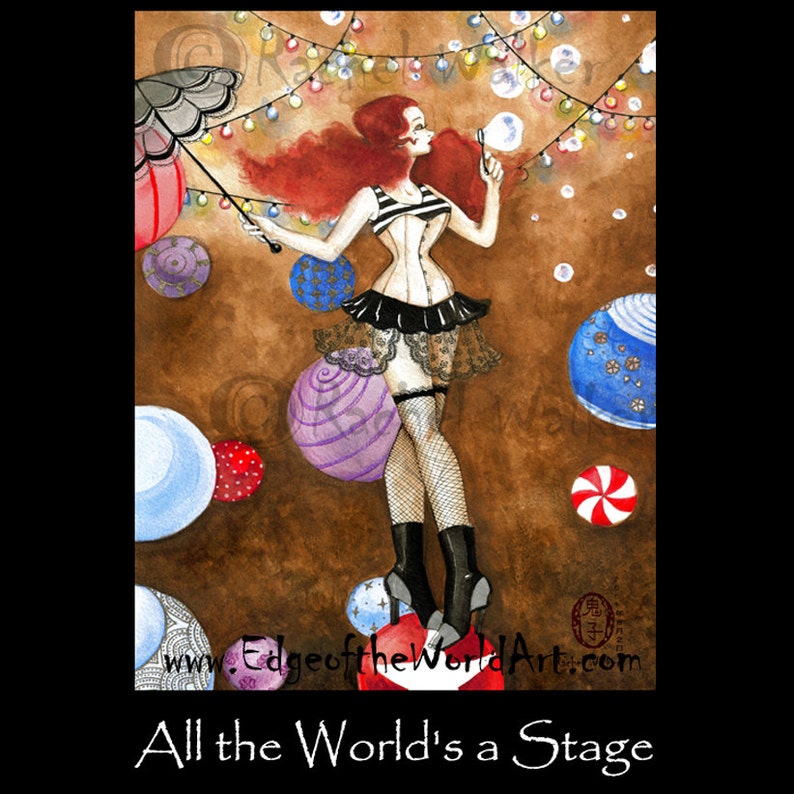All the World's a Stage, Beautiful Elegant Red Haired Circus Girl ...