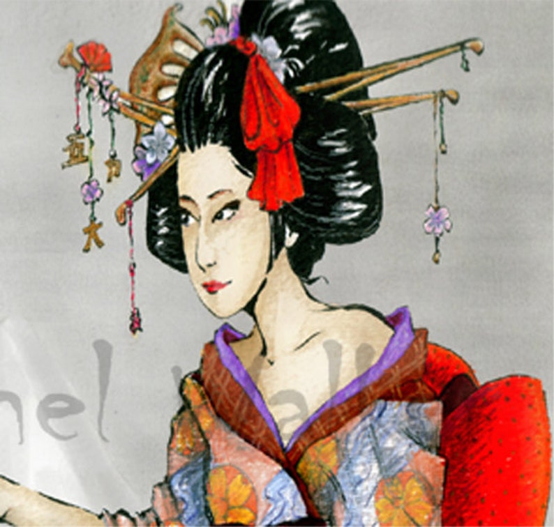 Gift to the Great Koi, Geisha, Koi Fish, Catfish, Mythology, Japan ...