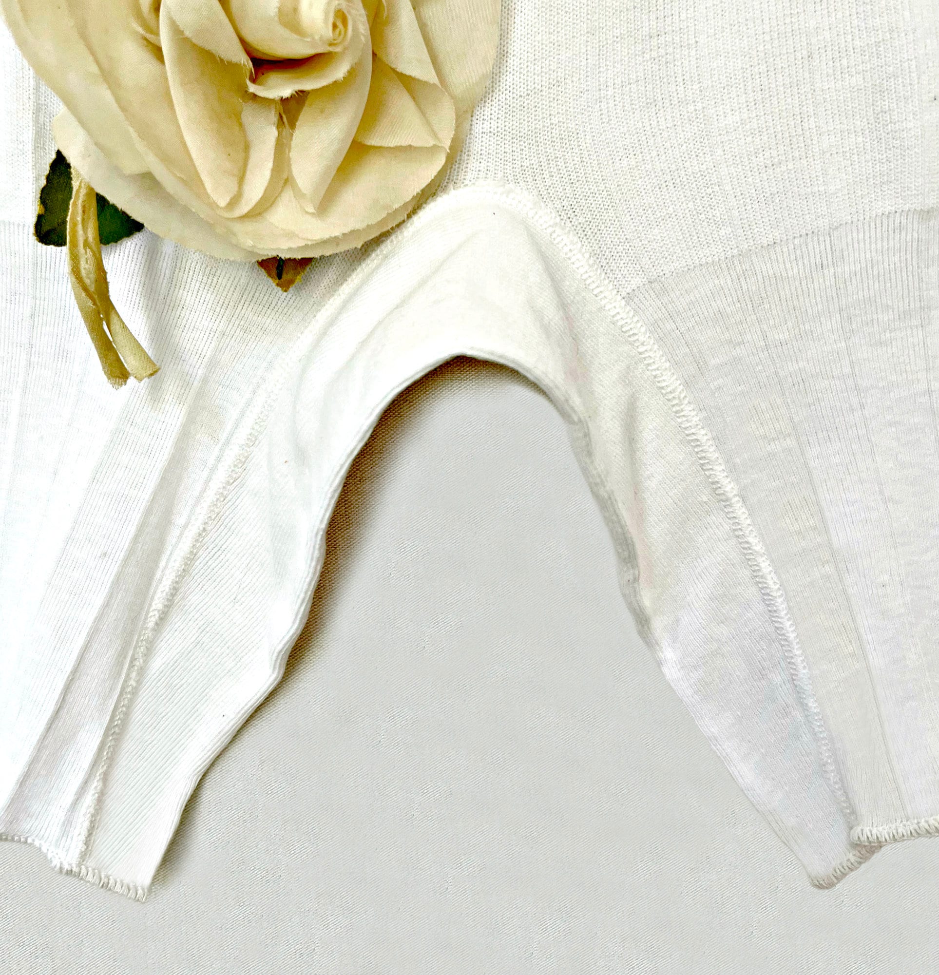 Vintage Lingerie 1940s W.T. GRANT White Cotton Ribbed Knit Knickers /w ...