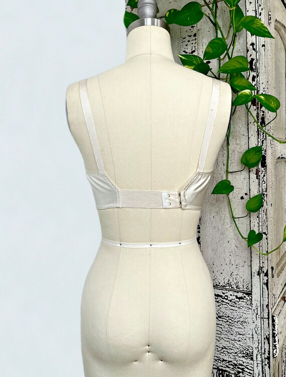 Vintage Lingerie 1950s Exquisite Form White Rayon Sat… Gem