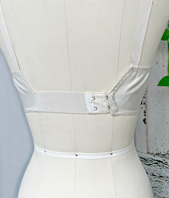Vintage Lingerie 1950s Exquisite Form White Rayon Sat… Gem