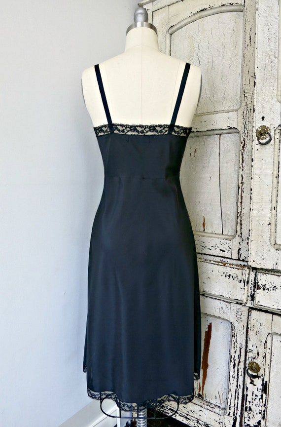 Vintage Lingerie 1950s Barbizon Crepe Remarque Black … Gem