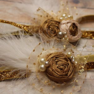 Golden Headband Golden Hair Accessory Baby Headband Newborn - Etsy