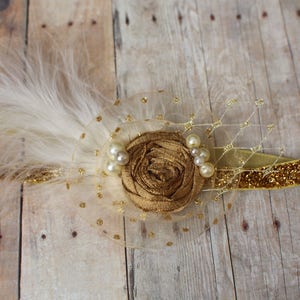 Golden Headband Golden Hair Accessory Baby Headband Newborn - Etsy