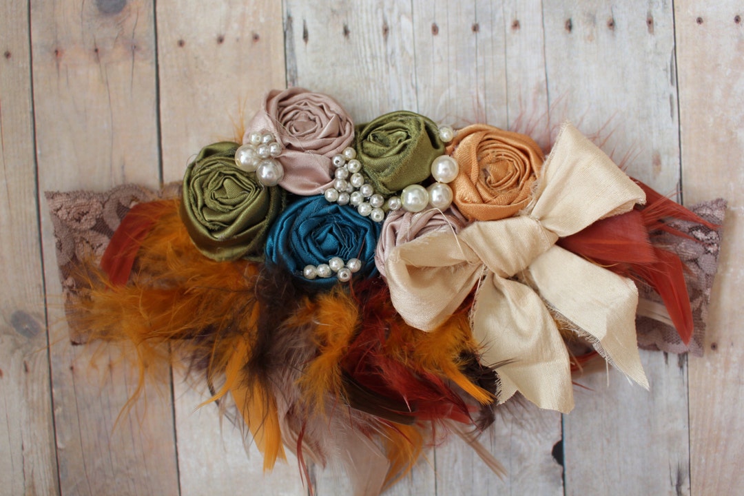 Fall Headband, Thanksgiving Hair Accessory, Girls Headband, Fall Colors ...