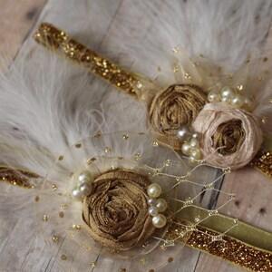 Golden Headband Golden Hair Accessory Baby Headband Newborn - Etsy