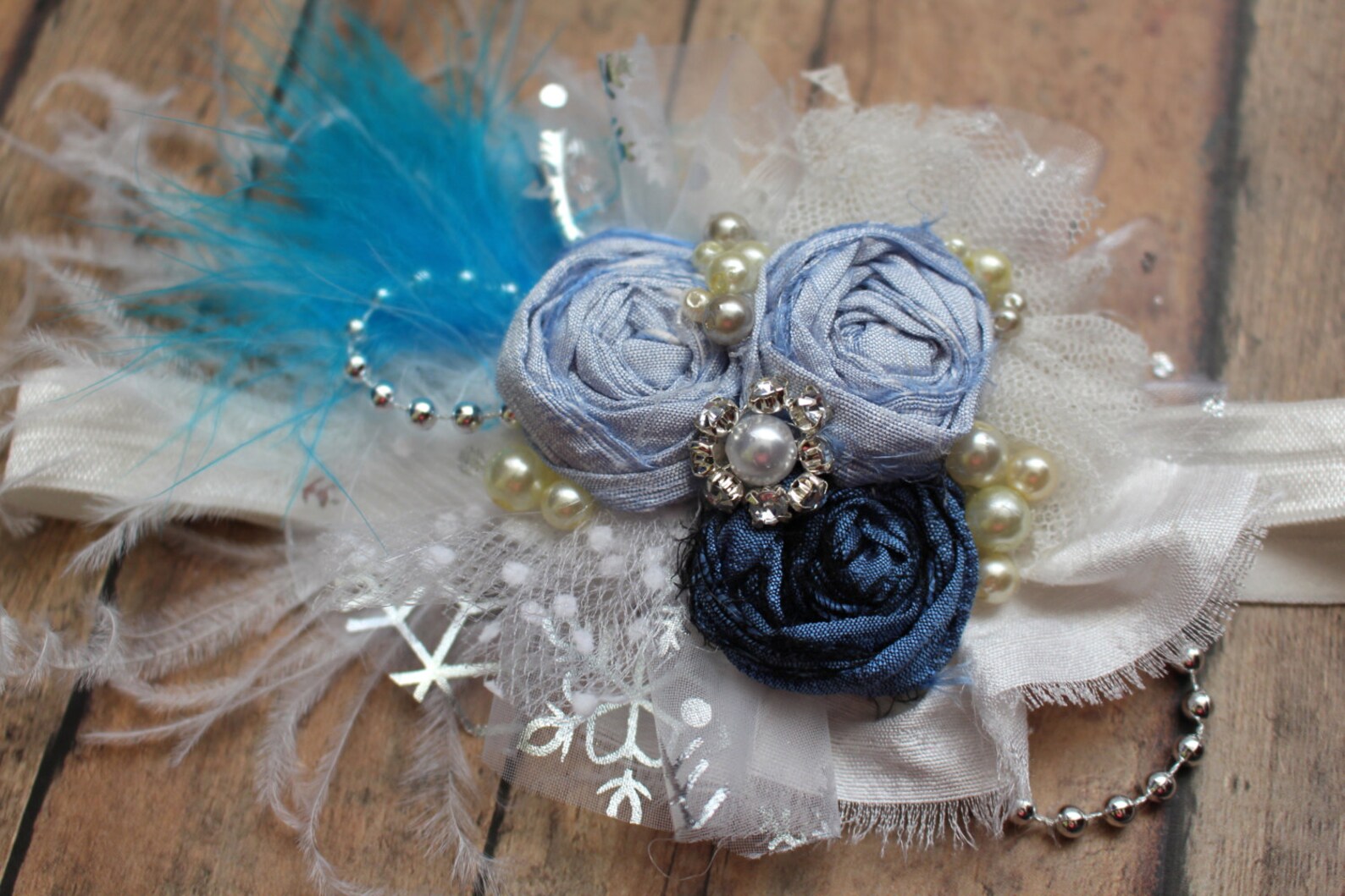 Frozen Headband Elsa Headband Blue Silver and White - Etsy
