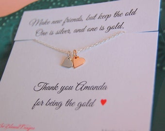 BEST FRIENDS necklace Best friends POEM Friendship jewelry | Etsy