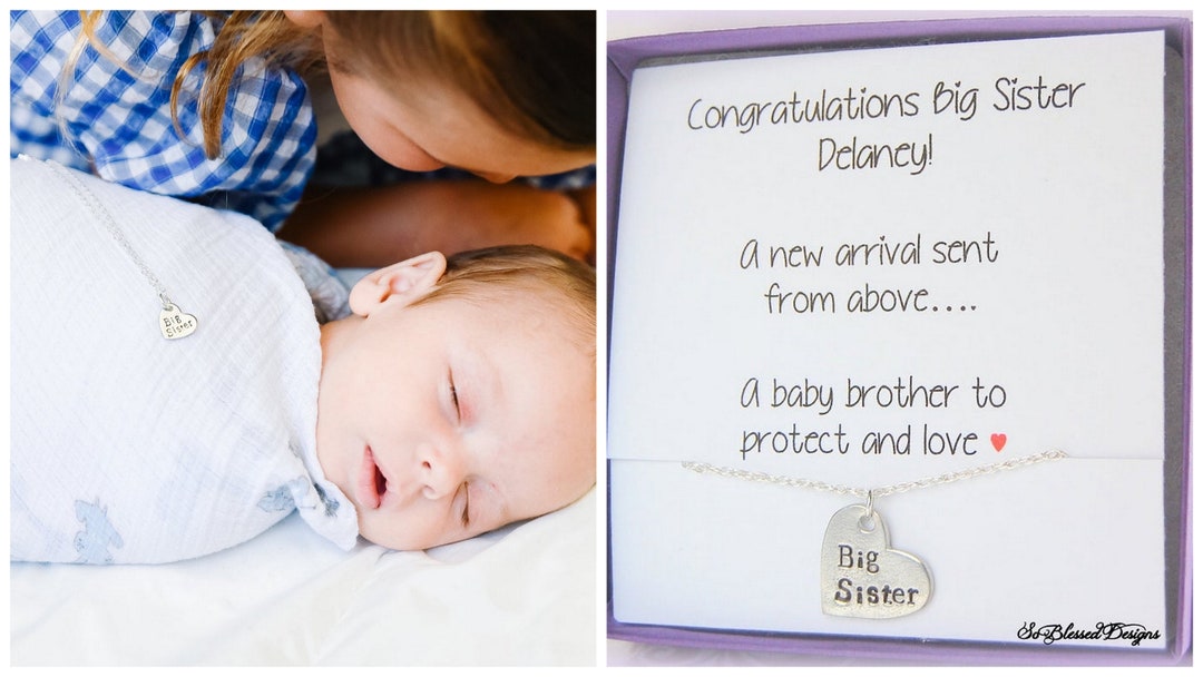 BIG SISTER Necklace, NEW Big Sister, Girls Necklace, Sister Gift ...