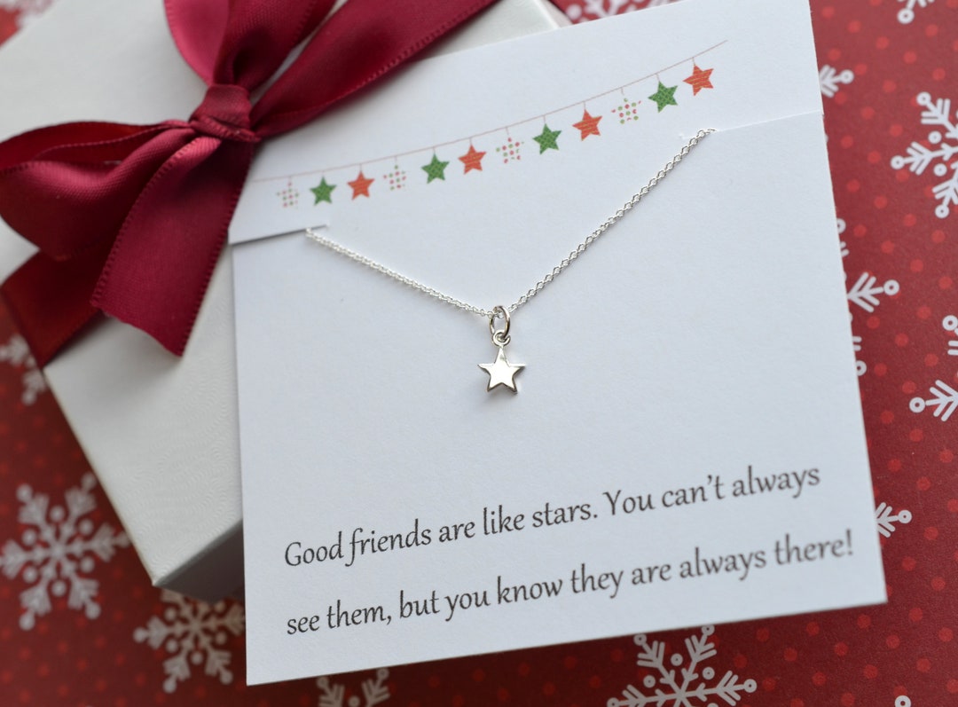 Best Friend Necklace, Gift for Best Friend, Sterling Silver Star ...