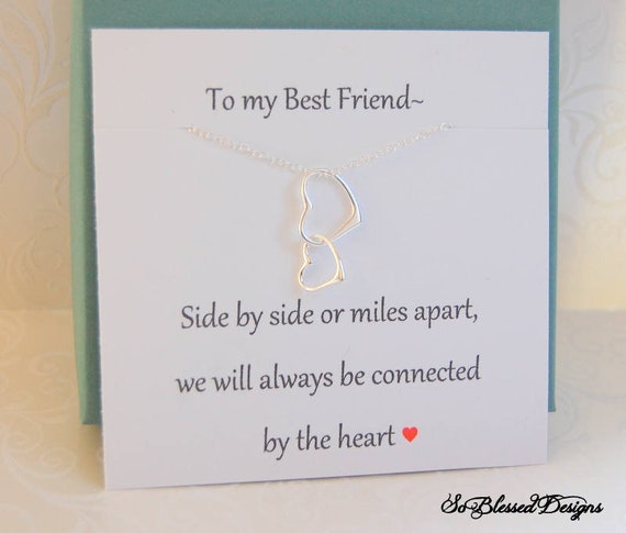 Best Friend Gift Friendship Jewelry Hearts Necklace | Etsy