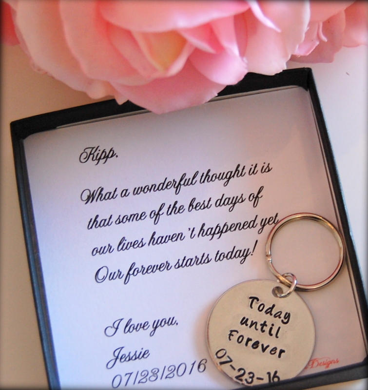 Grooms Gift From Bride Key Chain Bride to GROOM Gift on - Etsy