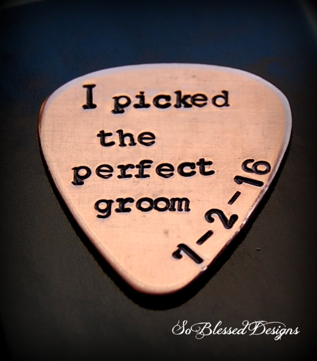 I Picked the Perfect Groom Gift, Custom Guitar Pick, Customized Pick ...
