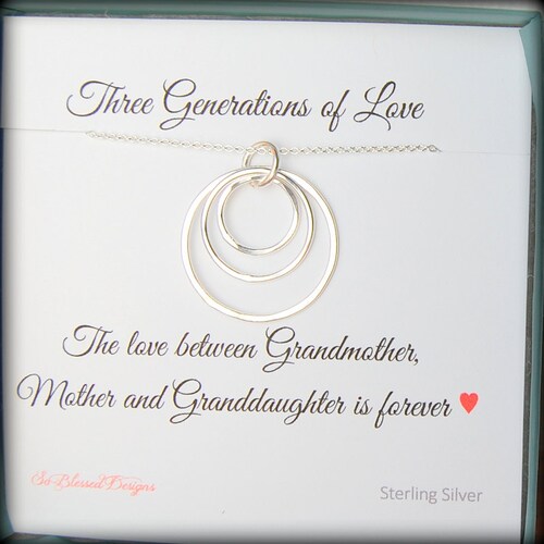 3 Generation Jewelry Grandmother Gift Grandma Mother and - Etsy