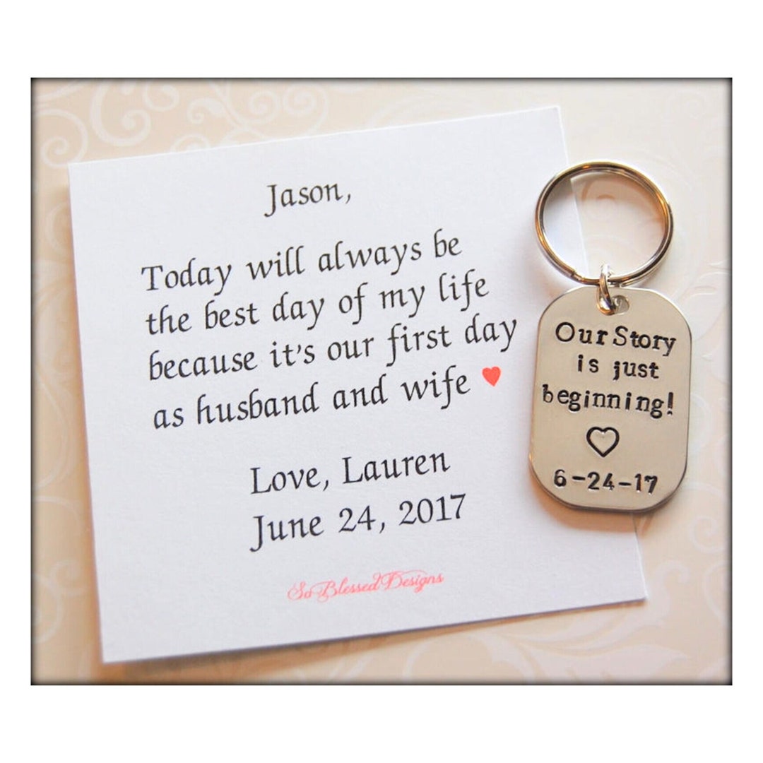 Grooms Gift From Bride, Personalized Groom Keychain, Groom Gift, From ...
