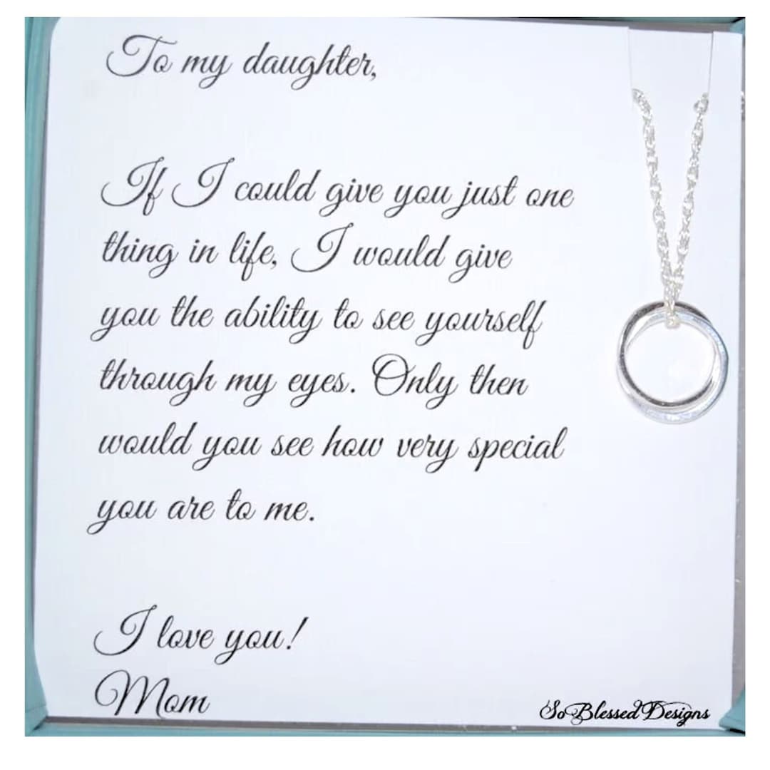 Gifts for Daughter From Mom, DAUGHTER Necklace, to Daughter From Mom ...