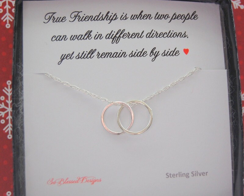 Best Friend Circle Necklace Graduation Gift Long Distance | Etsy