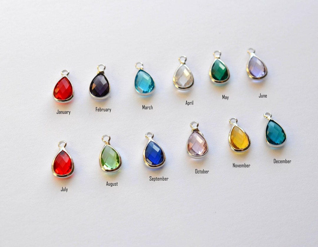Birthstone Charms, Add on Birthstones to a Necklace or Bracelet ...