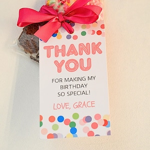 Thank You for Making My Birthday so Special Tags, Kids Birthday Party ...