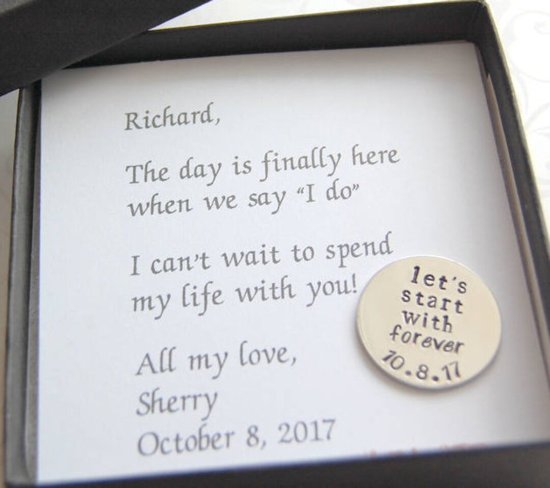 Grooms Gift, to Groom From Bride, Wedding Day Gift, Lets Start With ...