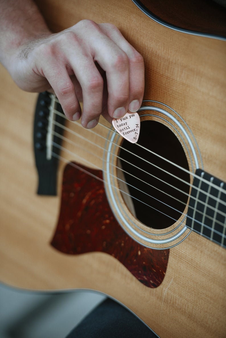 Personalized Grooms Gift from Bride Custom Guitar Pick with | Etsy