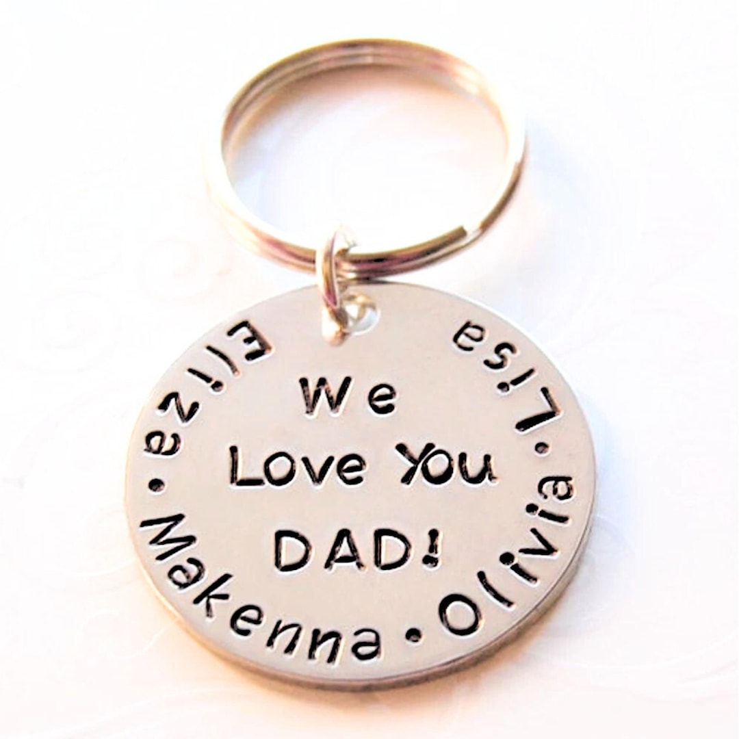 Gift for DADDY, Personalized Keychain for Dad, Gifts for Dad, Dad ...