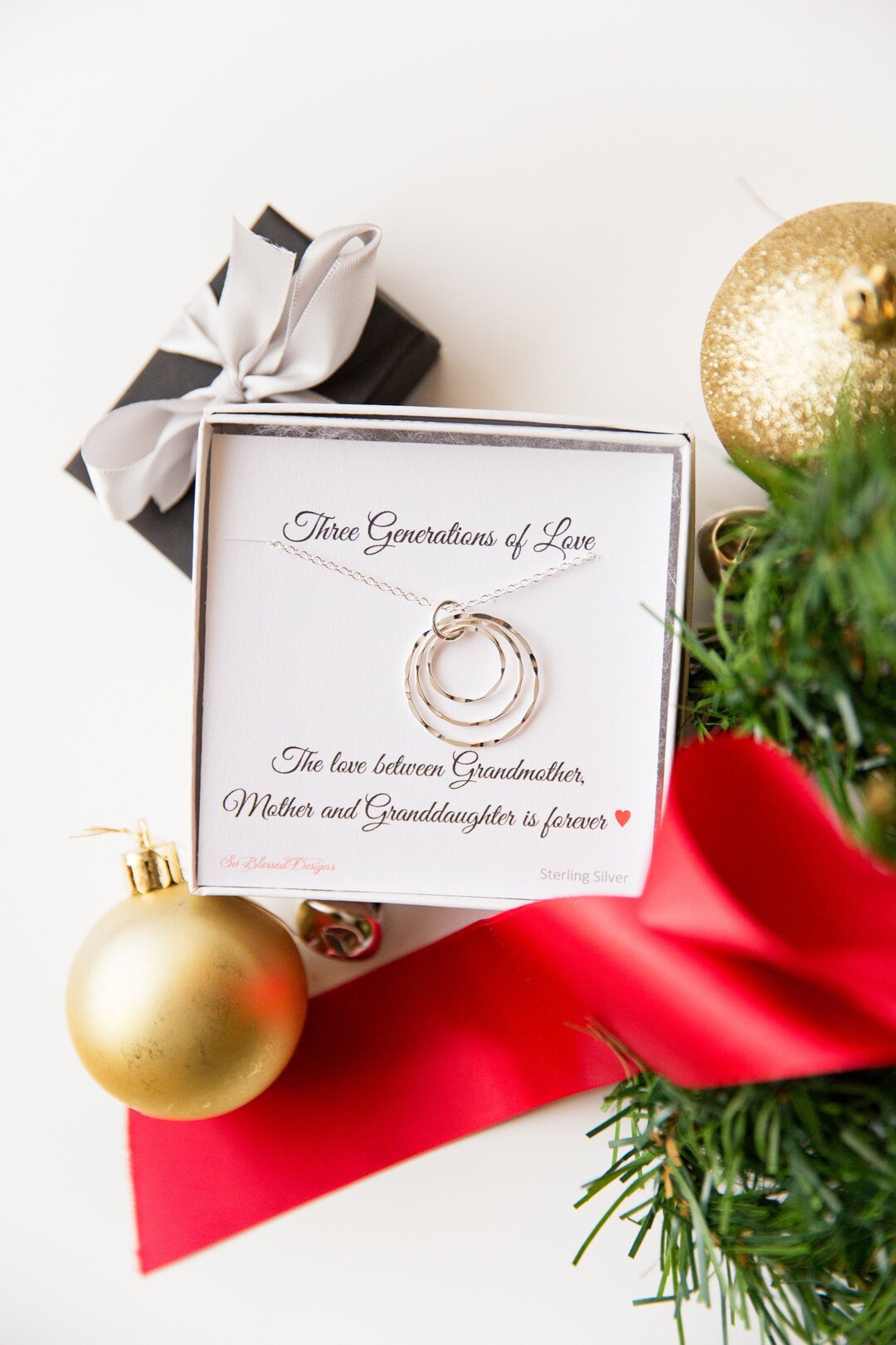 3 Generation Jewelry, Grandmother Gift, Grandma, Mother and ...