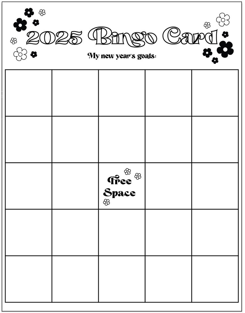 2025 Bingo Card Worksheet – A Fun & Motivational New Year's Activity ...