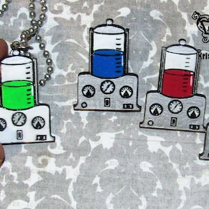 HAND PAINTED Porti-boy Vintage Embalming Machine Necklace Pendant Charm ...