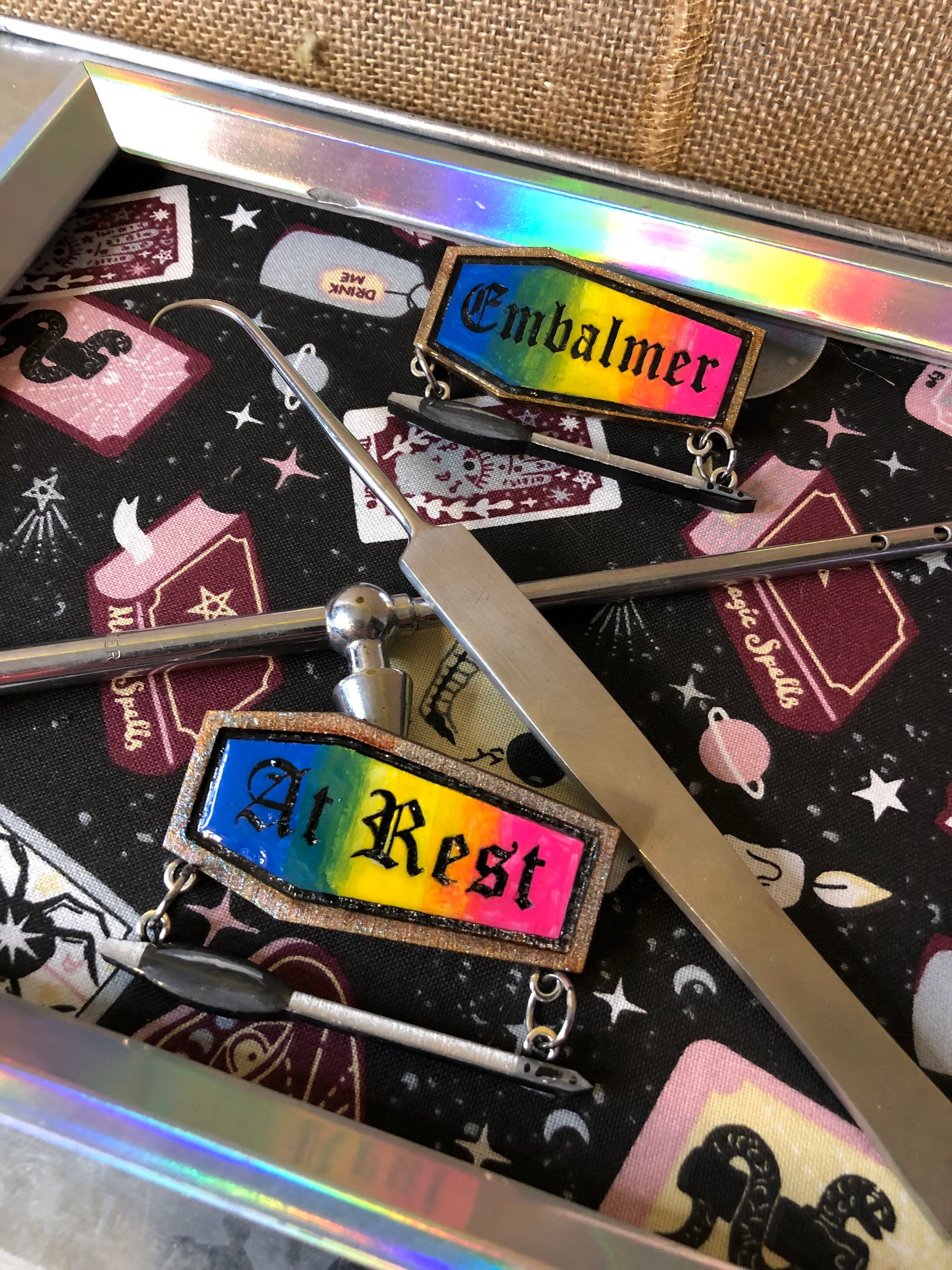 Coffin and Trocar Pin Embalmer at Rest Pins Made for Funeral | Etsy